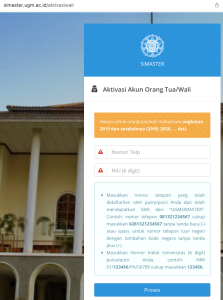 Aktivasi akun Orang Tua – dti.ugm.ac.id