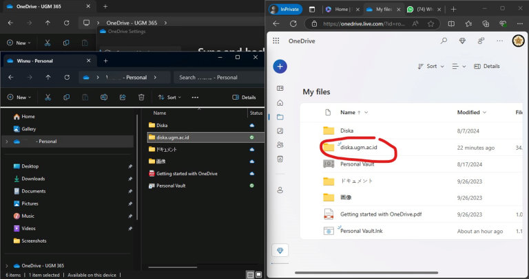 Memindahkan berkas antar akun OneDrive – dti.ugm.ac.id